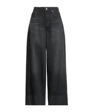 Rag & Bone Plain Colour Wide-leg Jeans - Black