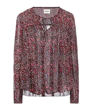 Isabel Marant Étoile Printed Long Sleeve Blouse With Tie Detail