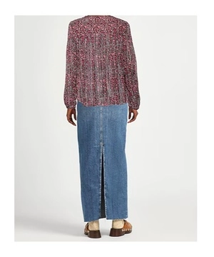 Isabel Marant Étoile Printed Long Sleeve Blouse With Tie Detail