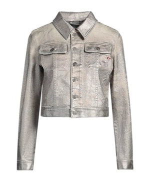 DIESEL® Solid-colored Denim Jacket - Gray