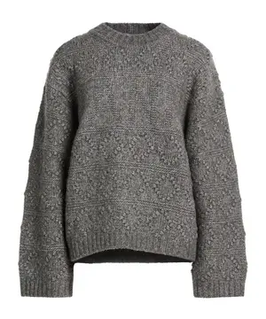 GANNI Long Sleeve Round Neck Sweater