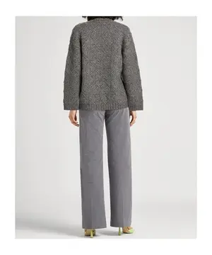 GANNI Long Sleeve Round Neck Sweater
