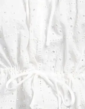 GANNI Embroidered Square Neck Top