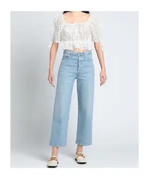 GANNI Embroidered Square Neck Top