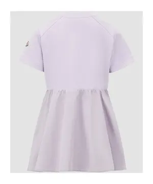 Moncler Logo Patch Crewneck Flared Dress