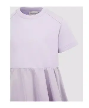 Moncler Logo Patch Crewneck Flared Dress