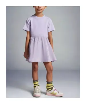 Moncler Logo Patch Crewneck Flared Dress