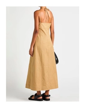 GANNI Strapless Wrap Dress