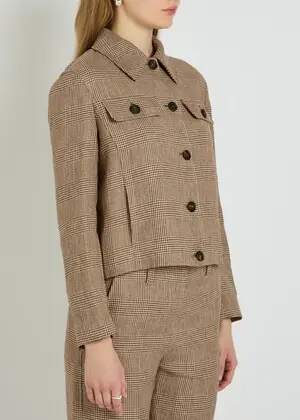 Brunello Cucinelli Houndstooth Linen Jacket