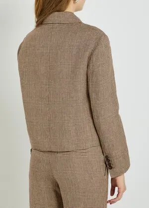 Brunello Cucinelli Houndstooth Linen Jacket
