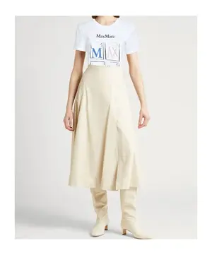 Max Mara Logo Crew Neck T-shirt - White