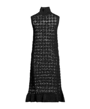 GANNI Sleeveless High Neck Midi Dress