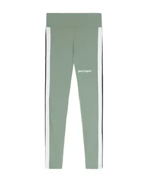 Palm Angels Logo Printed Mid-rise Leggings - Gray