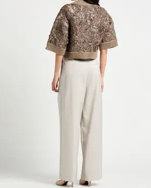 Brunello Cucinelli Short Sleeve Sequined Button-down