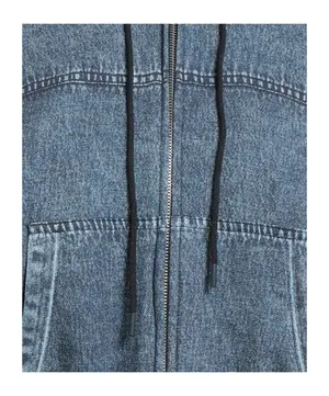 Rag & Bone Denim Hooded Baseball Jacket