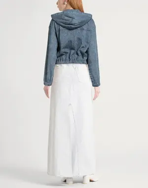 Rag & Bone Denim Hooded Baseball Jacket