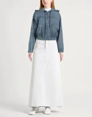 Rag & Bone Denim Hooded Baseball Jacket