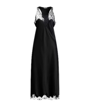 Balenciaga Lace Trim Slip Dress - Black