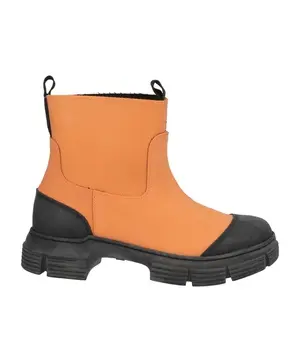 GANNI Two-tone Ankle Boots - Orange
