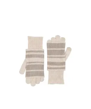 Rag & Bone Lightweight Knit Striped Gloves - Nude
