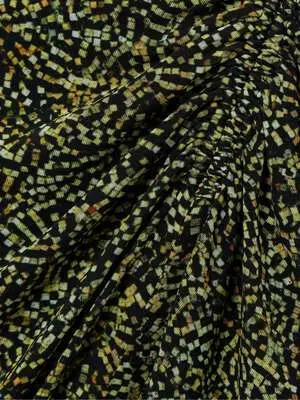 Isabel Marant Étoile Ruched-front Midi Skirt With Geometric Print