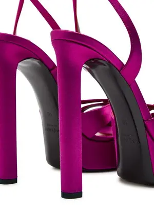 Saint Laurent Chandelle 110 Satin Sandals