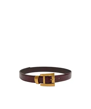 Versace Glossed Leather Belt - Brown