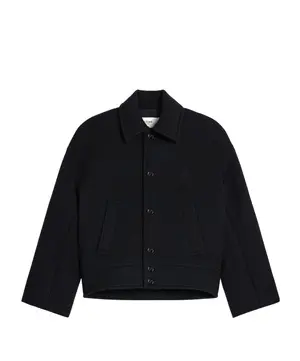 Celine Double-face Wool Cashmere Jacket With Triumphal Embroidery
