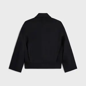 Celine Double-face Wool Cashmere Jacket With Triumphal Embroidery