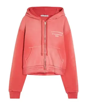 Acne Studios Logo-print Cotton Sweatshirt - Red