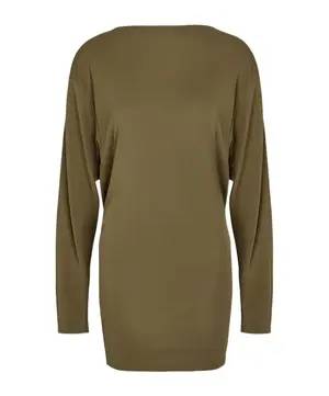 Jacquemus La Robe Mistral Cowl-back Woven Mini Dress - Green