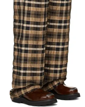 Nanushka Check-print Straight-leg Trousers - Multicolor