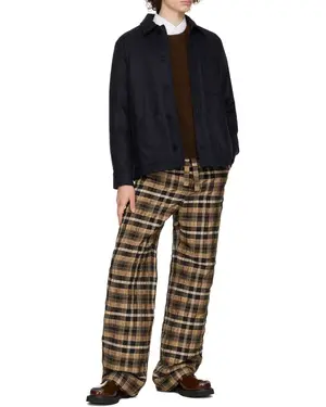 Nanushka Check-print Straight-leg Trousers