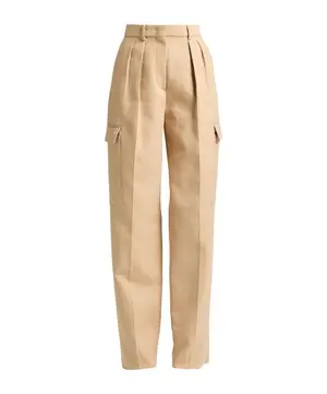 Sportmax Solid Color Cargo Pants - Nude