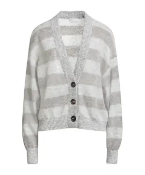Brunello Cucinelli Striped V-neck Sweater