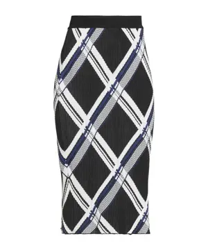 Burberry Plaid Midi Skirt