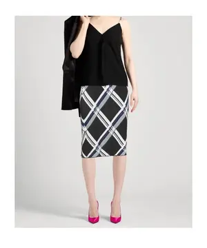 Burberry Plaid Midi Skirt