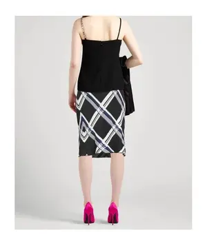 Burberry Plaid Midi Skirt