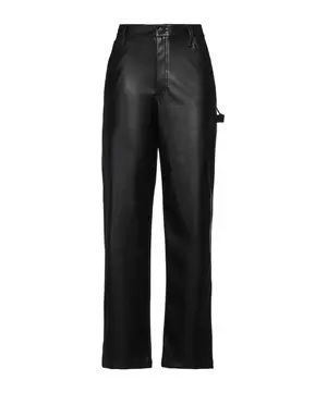 Rag & Bone Solid Color Minimalist Straight-leg Trousers - Black