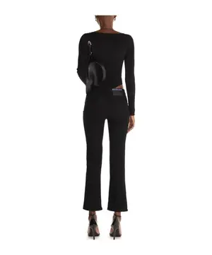 MUGLER Logo-plaque Ribbed Bodysuit