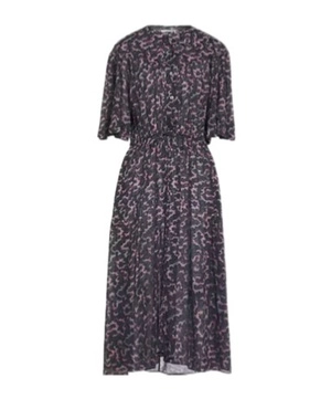 Isabel Marant Étoile Isabel Marant Etoile Floral Print Pleated Shirt Dress Black