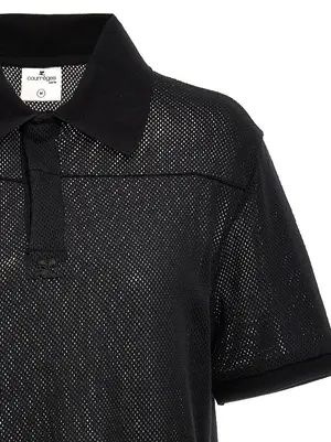 COURREGES Courrèges Ac Mesh Short-sleeved Polo Shirt