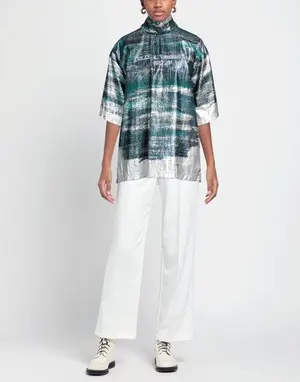 Dolce & Gabbana Printed Mock Neck Short-sleeve Top - Green