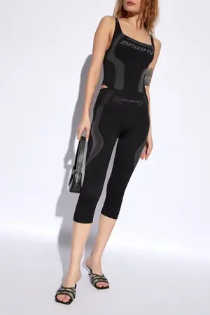 MISBHV Logo-embroidered U-neck Bodysuit