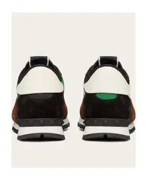 Valentino Garavani Rockrunner Camouflage Lace-up Sneakers - Black