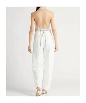 Brunello Cucinelli Sleeveless Sequined Deep V Neckline Top