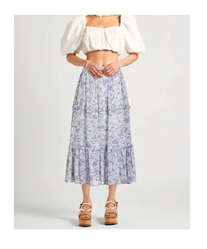 Isabel Marant Étoile Printed Tiered Midi Skirt
