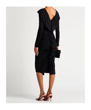 Burberry V-neck Midi Dress
