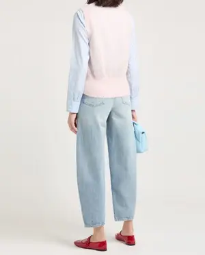 GANNI Sleeveless Tie-up Knit Vest With Embroidered Logo