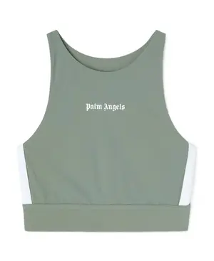 Palm Angels Logo-print Round Neck Tank Top